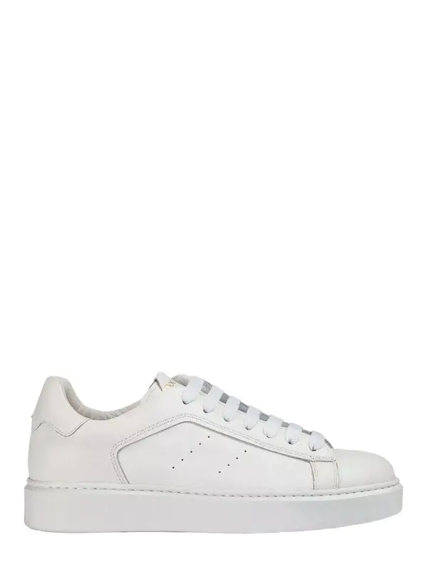 DOUCAL'S Perforated Leather Sneakers - White