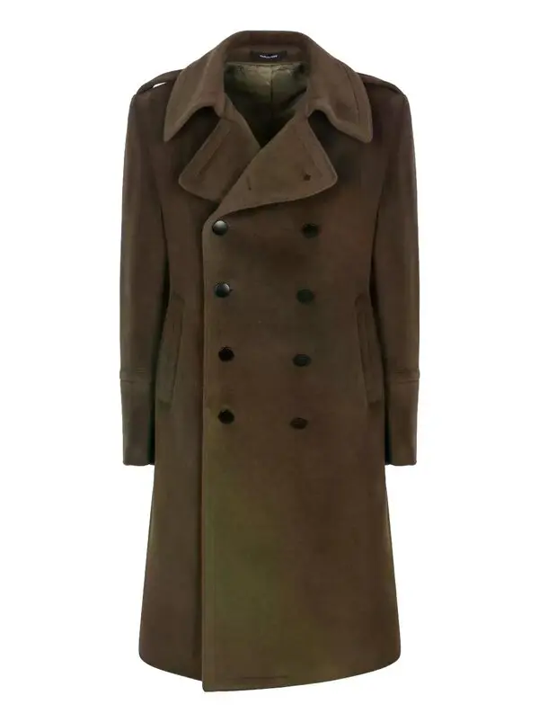 Tagliatore Double-breasted Button Coat - Brown