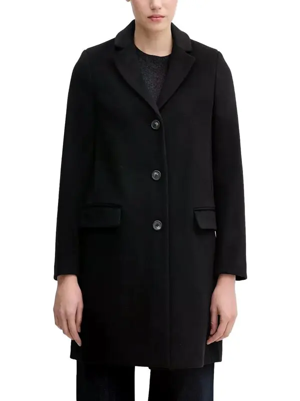 BENETTON Button Pocket Coat - Black