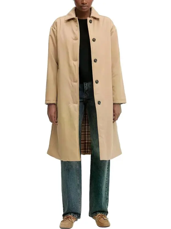 BENETTON Buttoned Coat - Neutrals