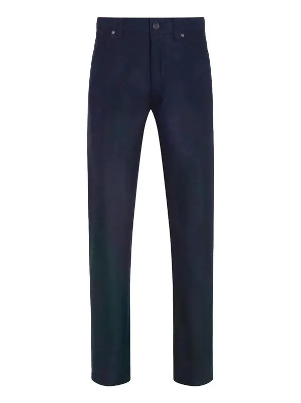 Zegna Wool-cashmere Pants - Blue