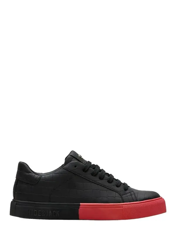 HIDE&JACK Logo-motif Leather Sneakers - Black