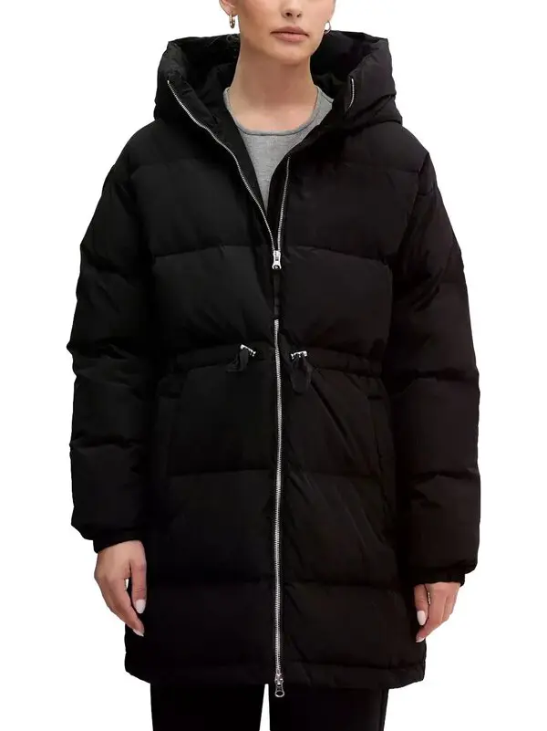BENETTON Hooded Puffer Coat - Black