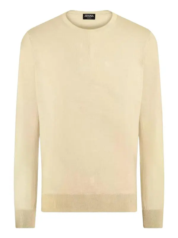 Zegna Mélange Crew-neck Sweater - Yellow