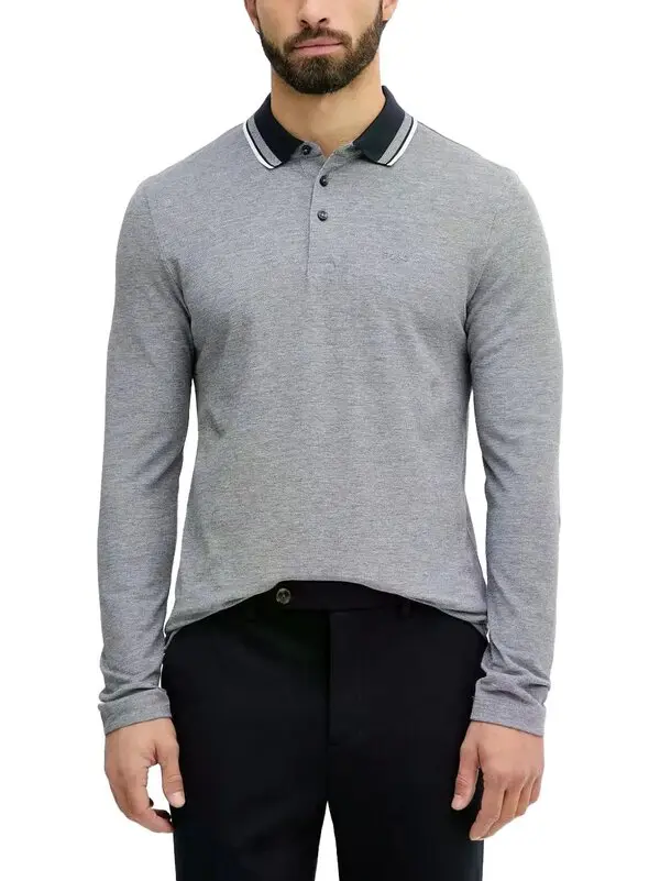 BOSS Long-sleeve Polo Shirt - Blue