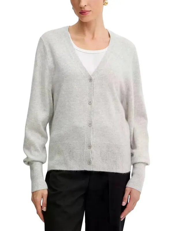BOSS Buttoned V-neck Cardigan - Grey