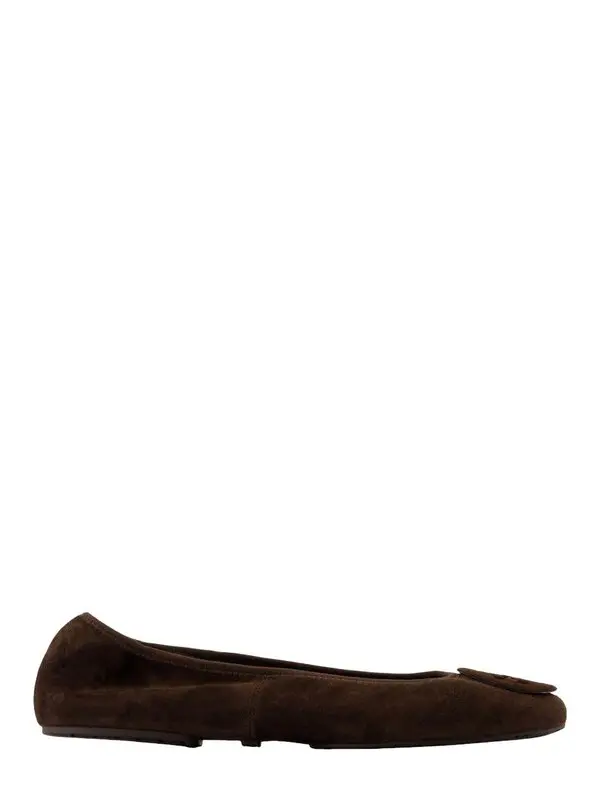 Tory Burch Reva Travel Ballerinas - Brown