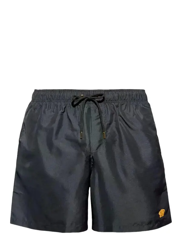Versace Logo-patch Swim Shorts - Black