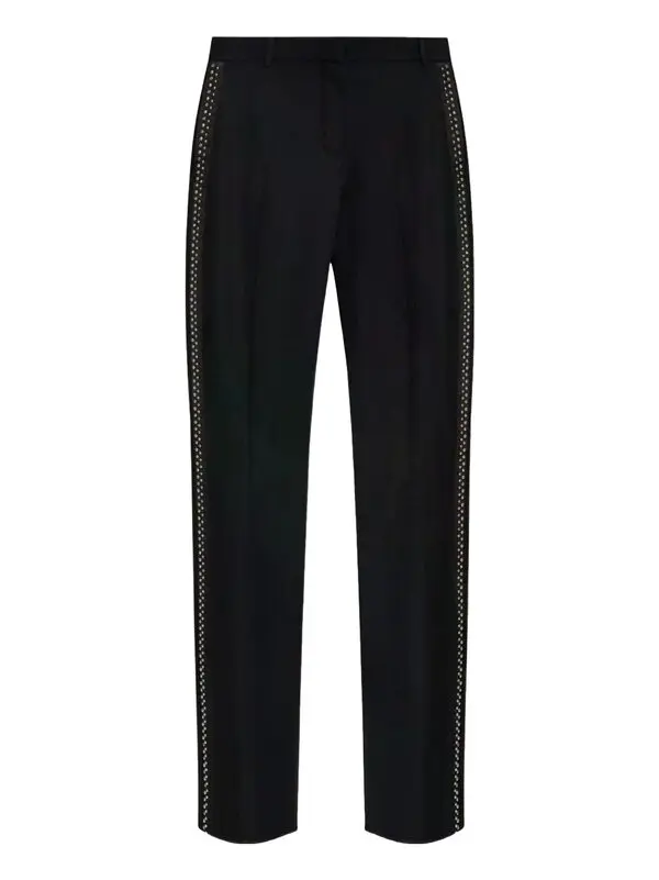 Versace Studded Wool Trousers - Black