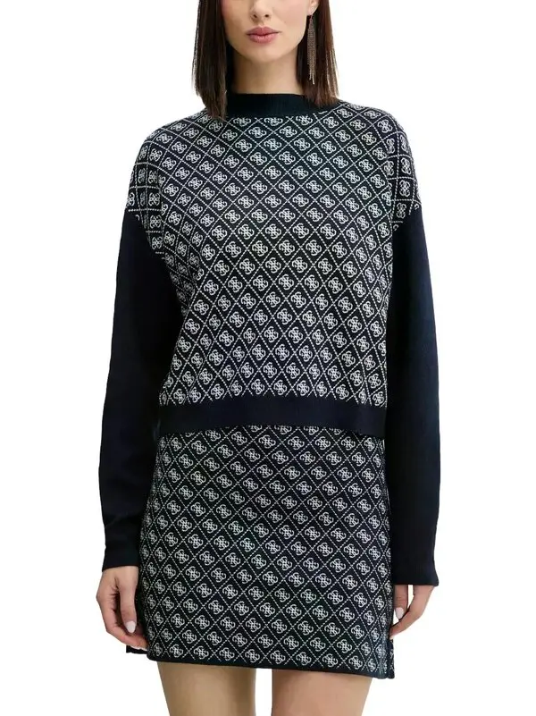 Guess Patterned Long-sleeve Sweater - Blue