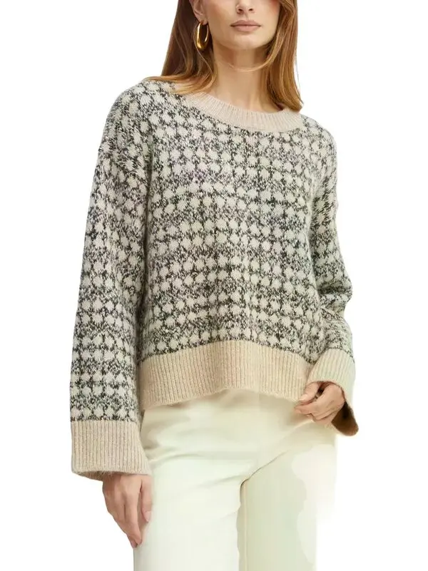 BOSS Fernade Patterned Sweater - Neutrals
