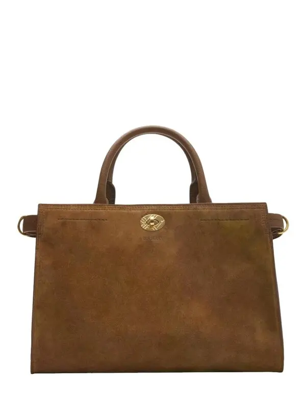 Burberry Small Suede Tote Bag - Brown
