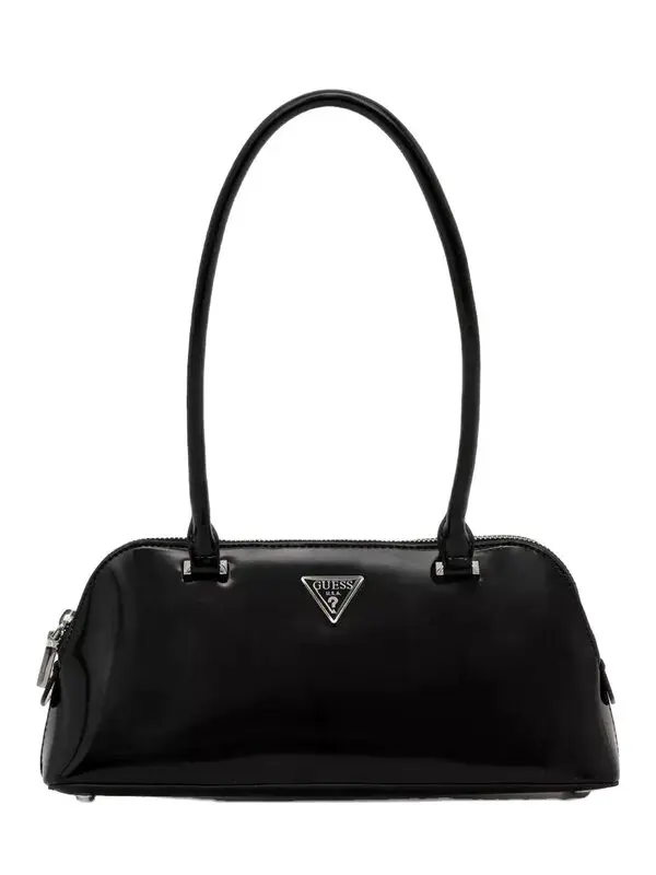 Guess Logo-plaque Shoulder Bag - Black