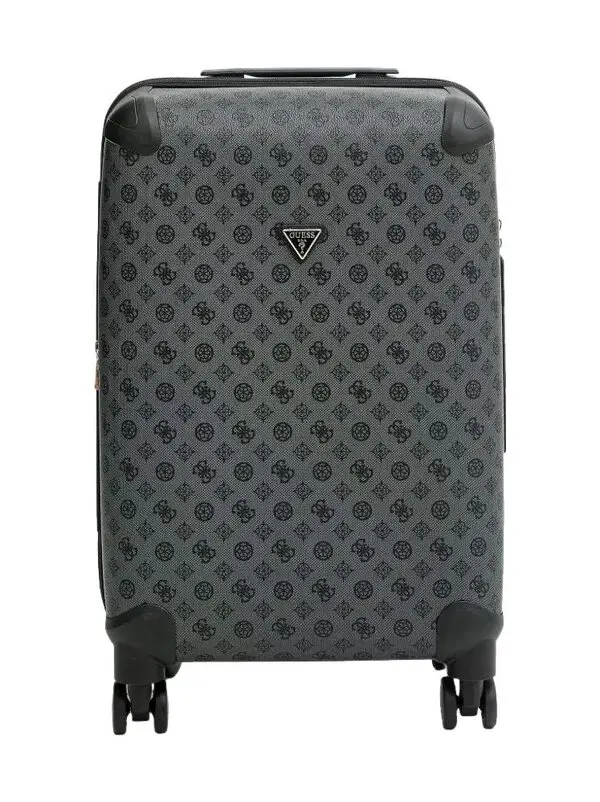 Guess Logo-plaque Monogram Luggage - Grey