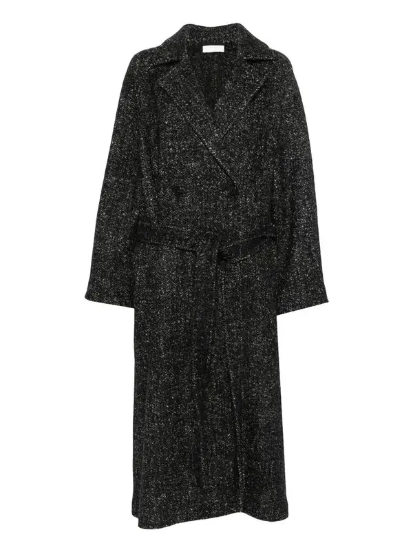 THE ROW Macaria Double-breasted Coat - Black