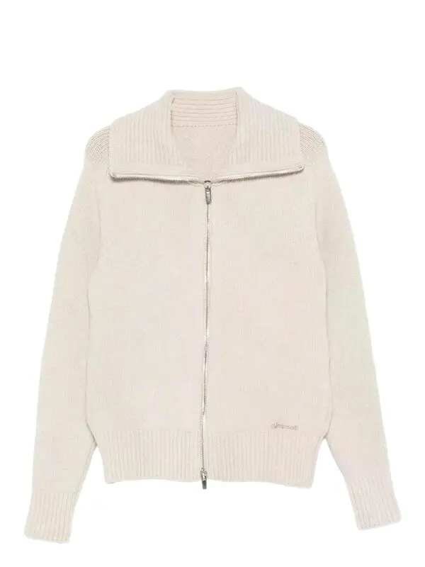 Jacquemus Zip-collar Cardigan - Neutrals