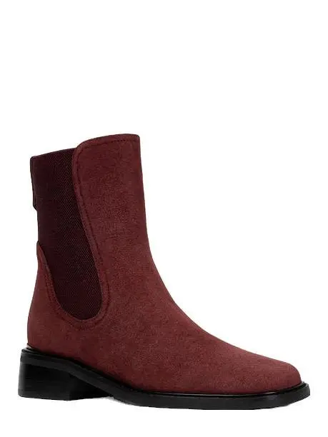 DONALD PLINER Suede Chelsea Boot With Studded Detail - Bordeaux