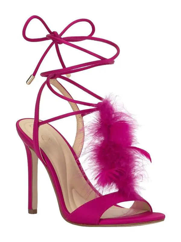 Jessica Simpson Jenzin Ankle Wrap Sandal - Dark Fuchsia