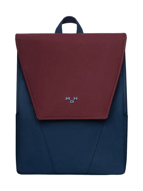 MAH Backpack With Laptop Sleeve - Dark Blue/wine