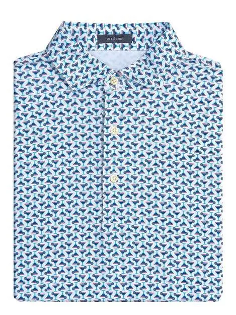 TURTLESON Rocky Performance Polo - White/navy
