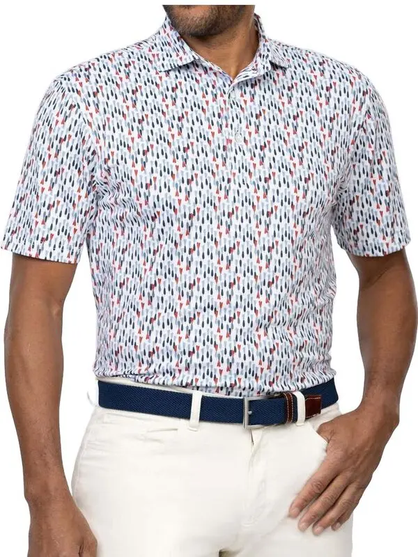 TURTLESON Drew Performance Polo - White/navy