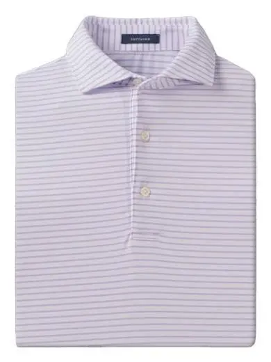 TURTLESON Dylan Stripe Performance Polo - Quartz