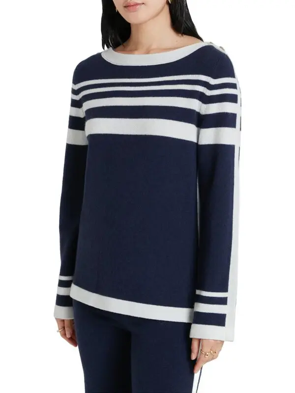 TEMPERLEY LONDON Bretton Knit Top - Navy