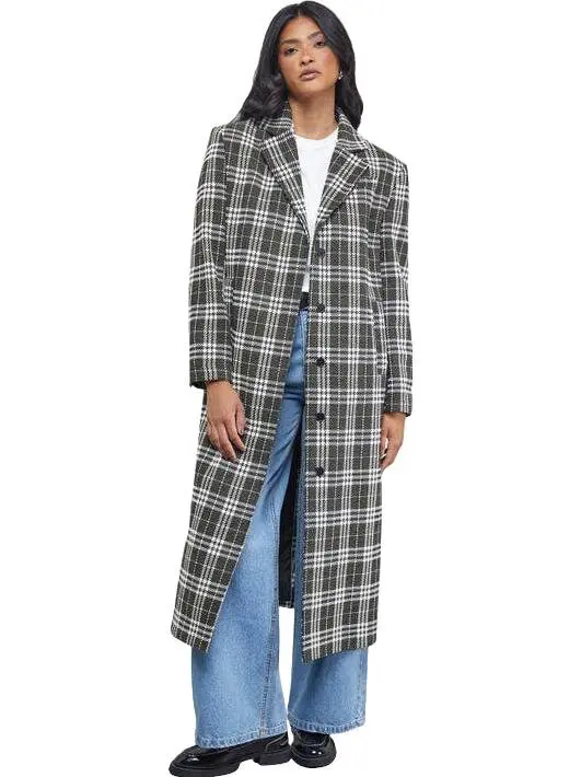WAREHOUSE Oversized Maxi Coat - Black