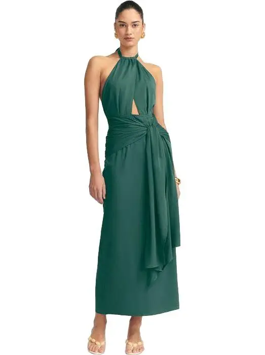 ST MRLO Nessie Midi Dress - Forest Green