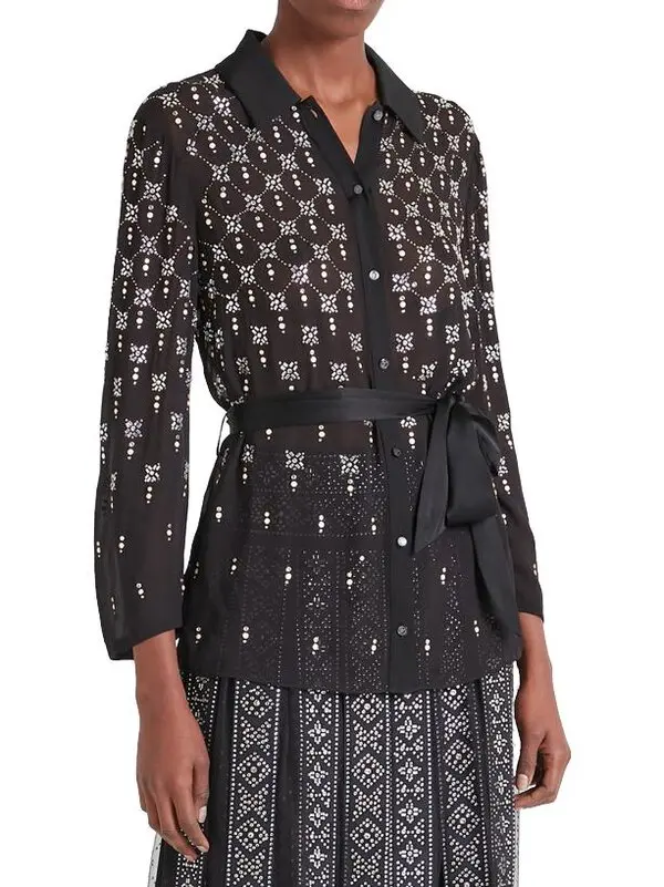 TEMPERLEY LONDON Gallantry Embellished Shirt - Black