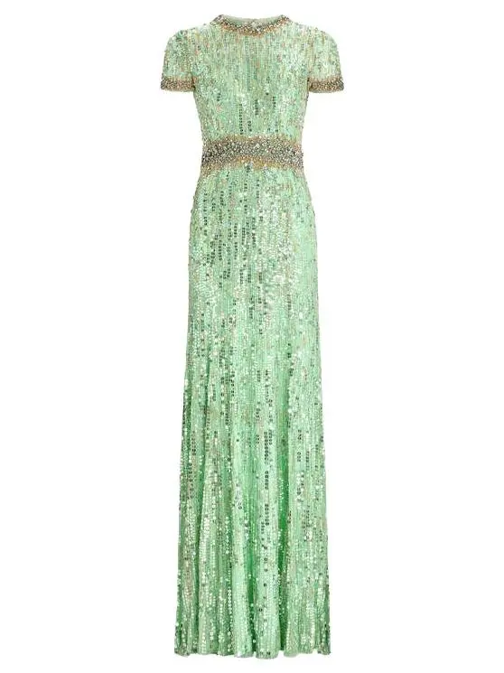 Jenny Packham Celeste Maxi Gown - Mint Julep
