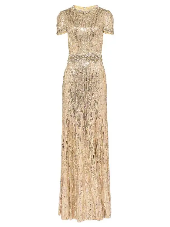 Jenny Packham Celeste Maxi Gown - Pebble