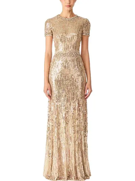 Jenny Packham Celeste Maxi Gown - Pebble