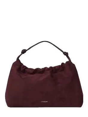 LAMBERT Laravegan Suede Shoulder Bag - Mahogany