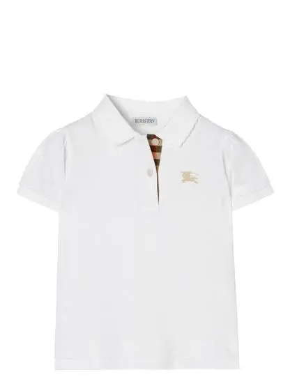 Burberry Cotton Piqué Polo Shirt - White