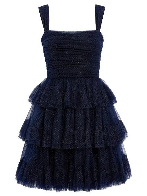 Jenny Packham Fall From Grace Mini Dress - Blackthorne Blue