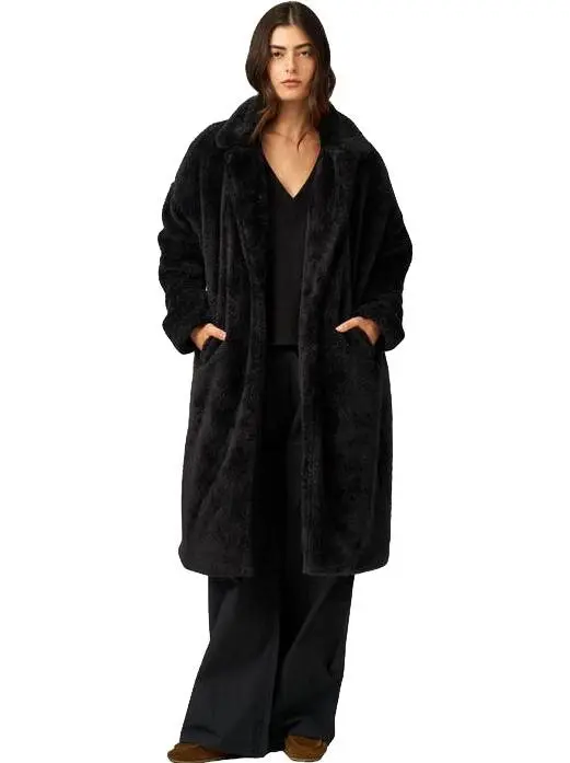 GOTTEX BEACH LIFE Long Fleece Lounge Coat - Black