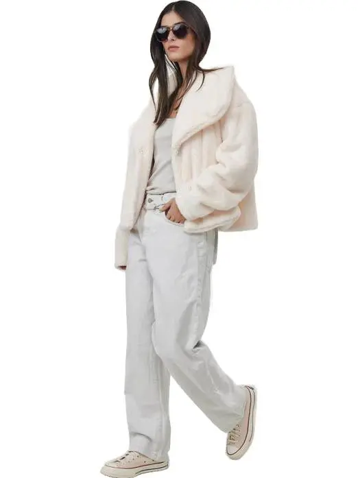 GOTTEX BEACH LIFE Button-up Fleece Coat - Ivory