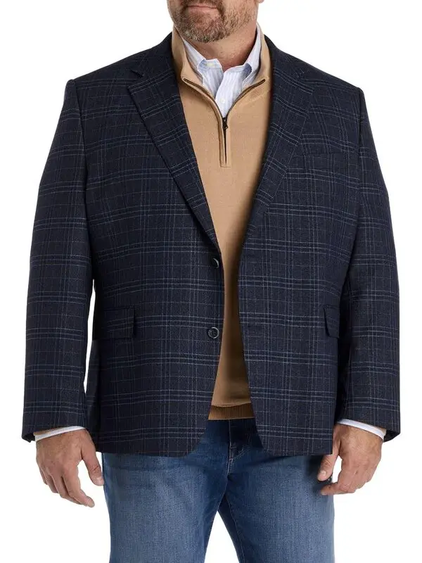 TALLIA Patterned Sport Coat - Navy