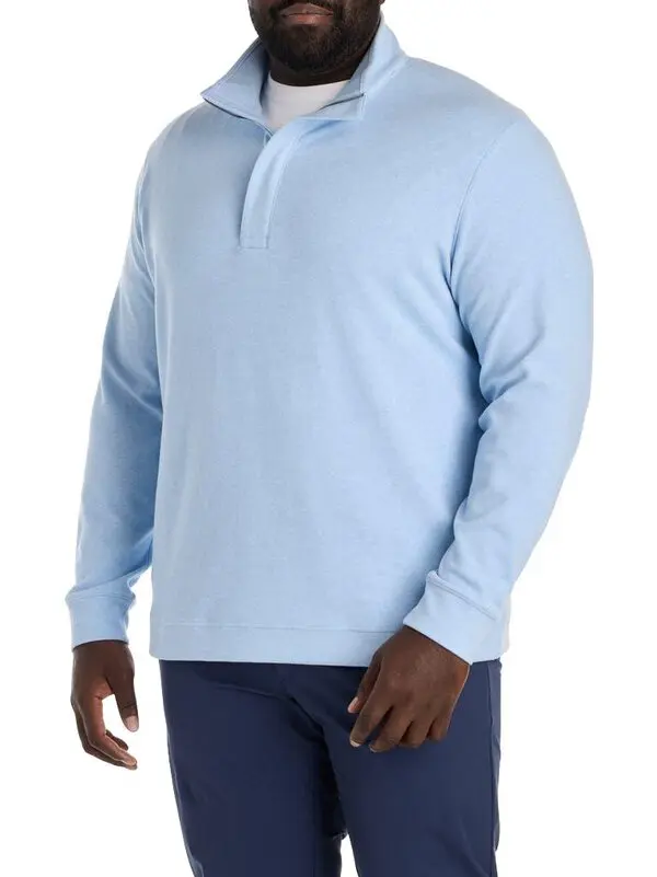 Vineyard Vines Big & Tall Calmwater Quarter-zip Pullover - Jake Blue