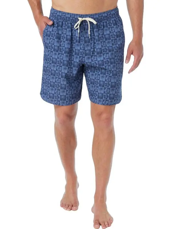 FAIR HARBOR The Anchor Swim Trunks - Navy Hibiscus