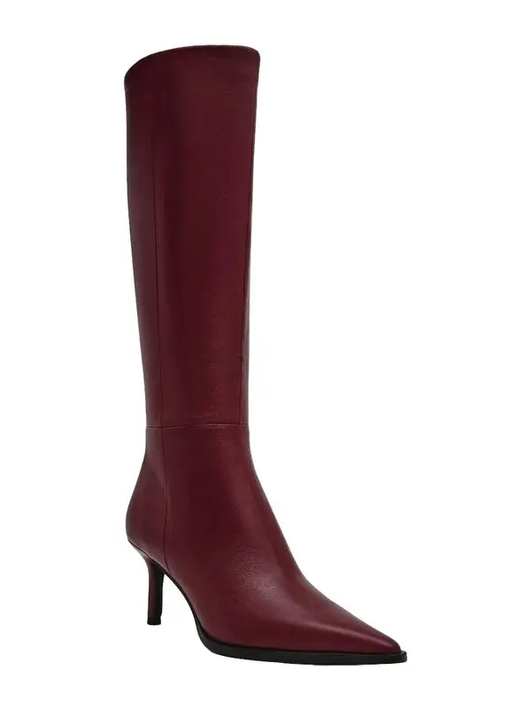 Steve Madden Lingo Pointed Toe Knee High Boots - Wine Leather