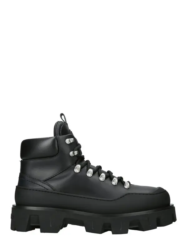 Moncler Leather Peak Trek Hiking Boots - Black