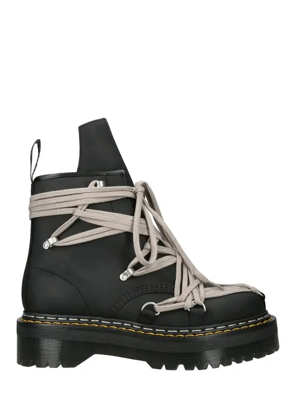 Rick Owens X Dr. Martens 1460 Megalace Quad Sole Boots - Black