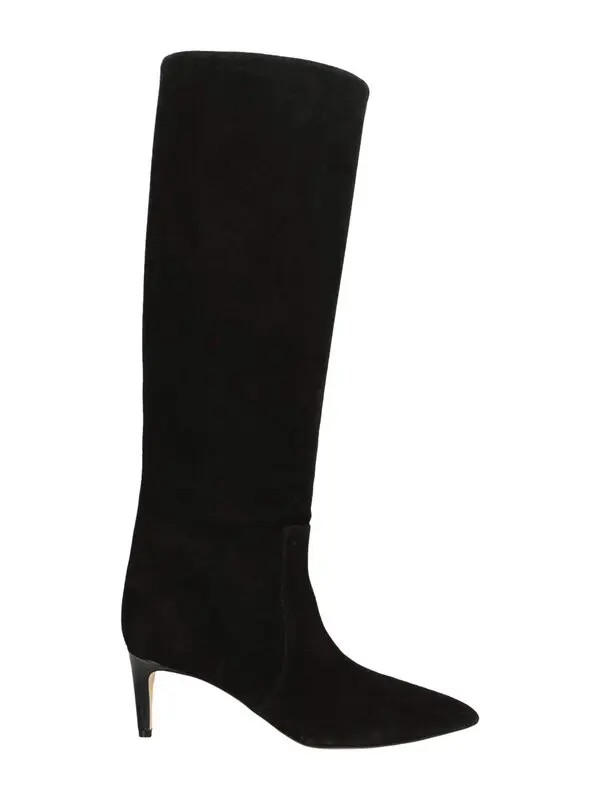 Paris Texas Suede Stiletto Heeled Boots 60 - Black