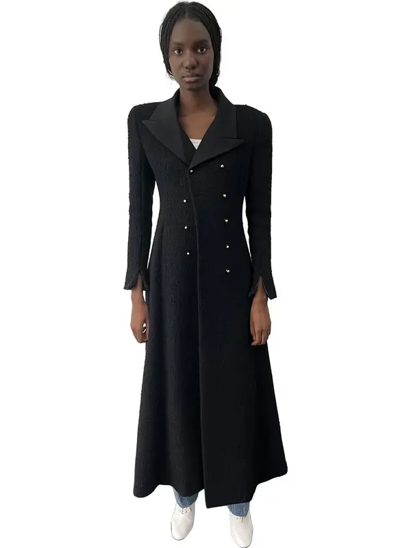 Celine Double Breasted Coat - Black