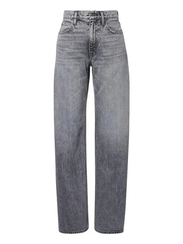 SLVRLAKE Cassie High-rise Wide-leg Jeans - Grey