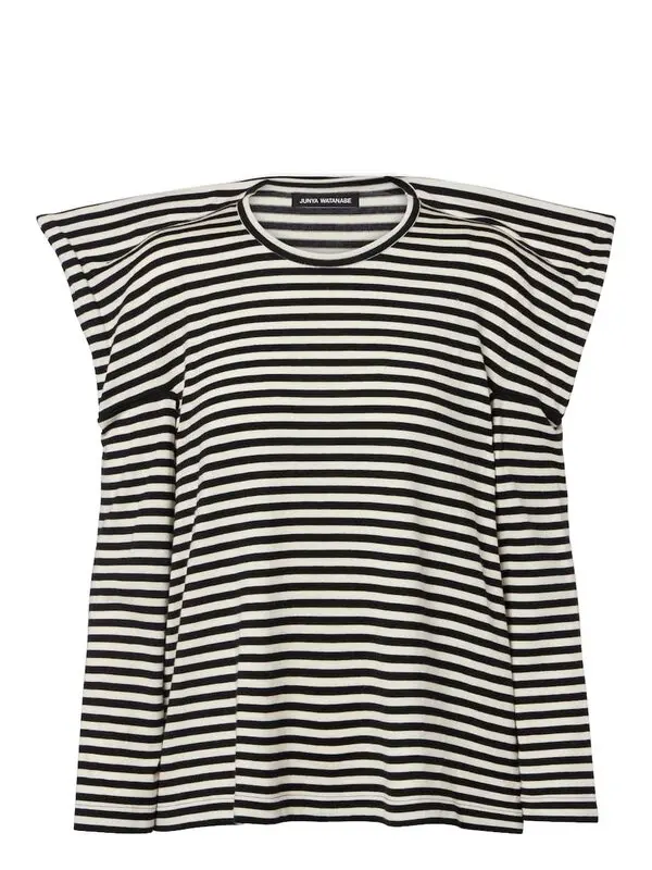 Junya Watanabe Cotton And Wool Top - Black