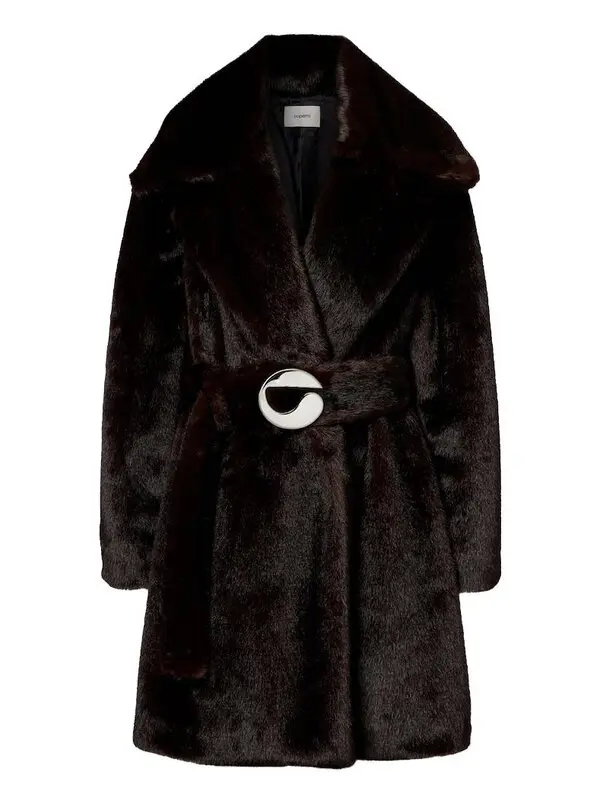 Coperni Belted Logo Coat - Brown