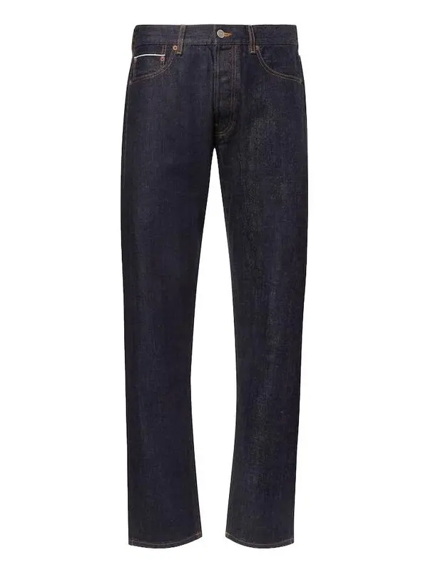 Thom Sweeney Mid-rise Straight Jeans - Blue